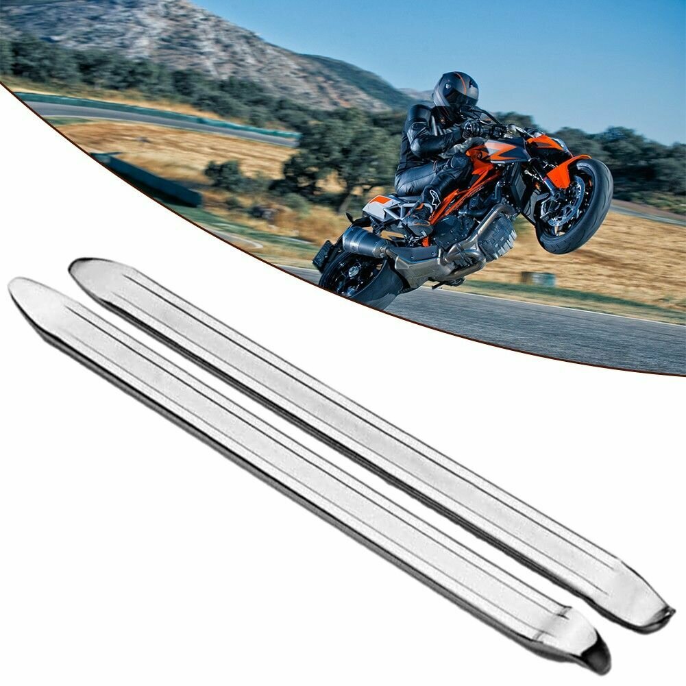 Набор монтажных рычагов для шин, 2 шт, компактные велосипедные ложки, подходят для мотоциклов и внедорожных байков, прочный сплав, серебристый цвет