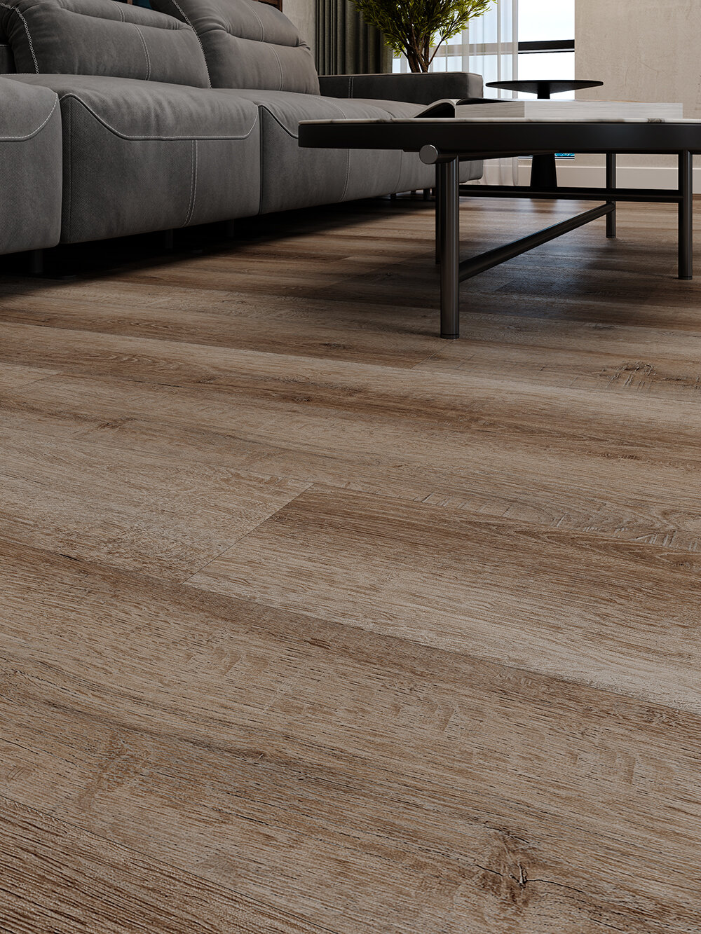 Виниловая плитка SPC CronaFloor Alpha Дуб Мюнхен А102 (в уп. 10 шт./2.16 м2)