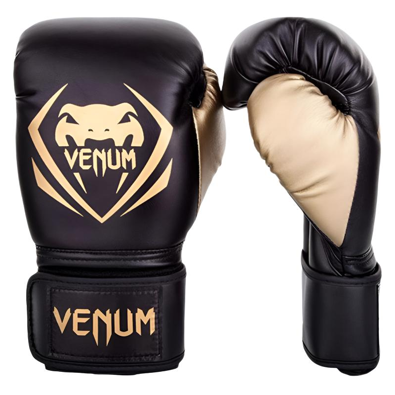 Боксерские перчатки унисекс VENUM черные, OneSize EU