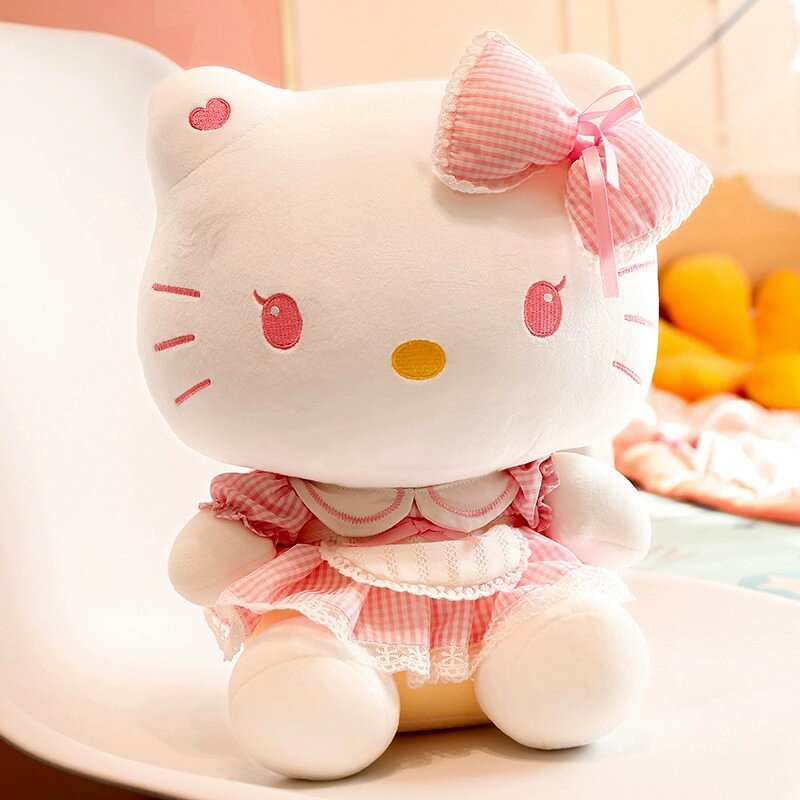Кукла hellokitty Hello Kitty, плюшевая игрушка, кукла hello kt, подарок на день рождения для девочки Розовая Лолита