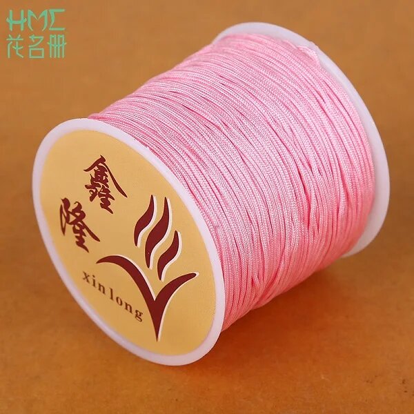 Розовый нейлоновый шнур для макраме, 50 м, Color: 18