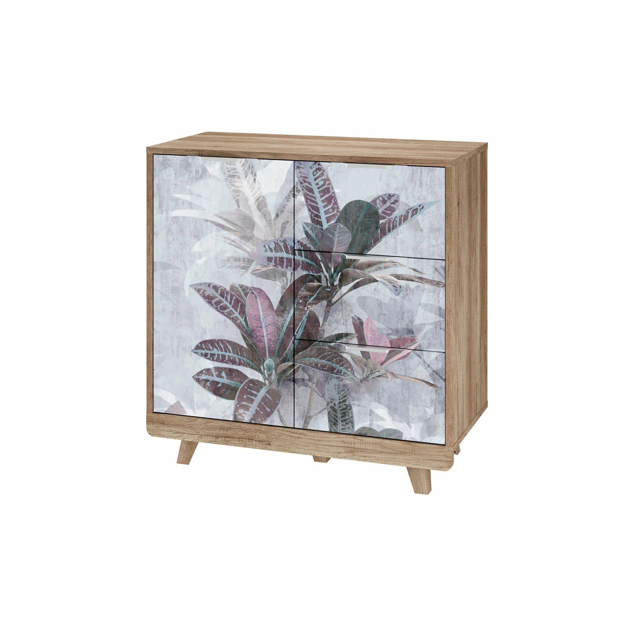 Комод "Мегаполис" КМ-12 Дуб каньон/фотопечать "Бали" (Мебелони)