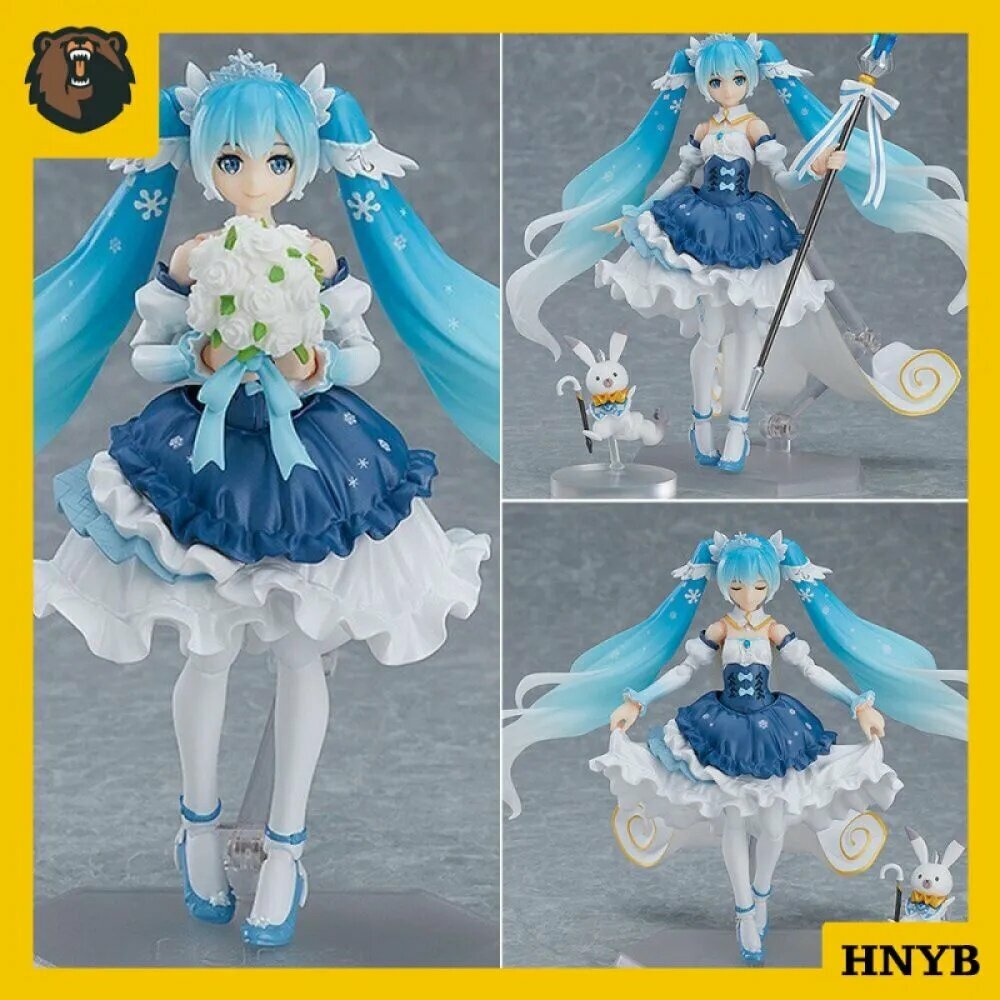 Фигурка вокалоид: Мику Хацунэ Сноу 2019 10-я годовщина / VOCALOID Miku Hatsune Snow 2019 10th Anniversary: Snow Princess Ver. Figma EX-054 (15 см)