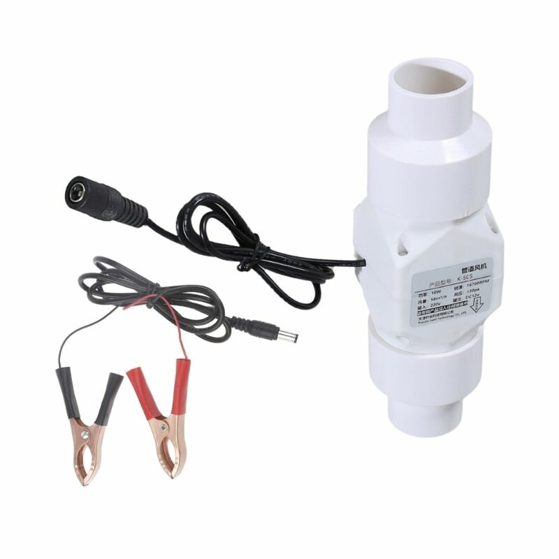 Наружный диаметр 50 мм 12 В канальный вентилятор вытяжной + зажим для аккумулятора линия питания-32