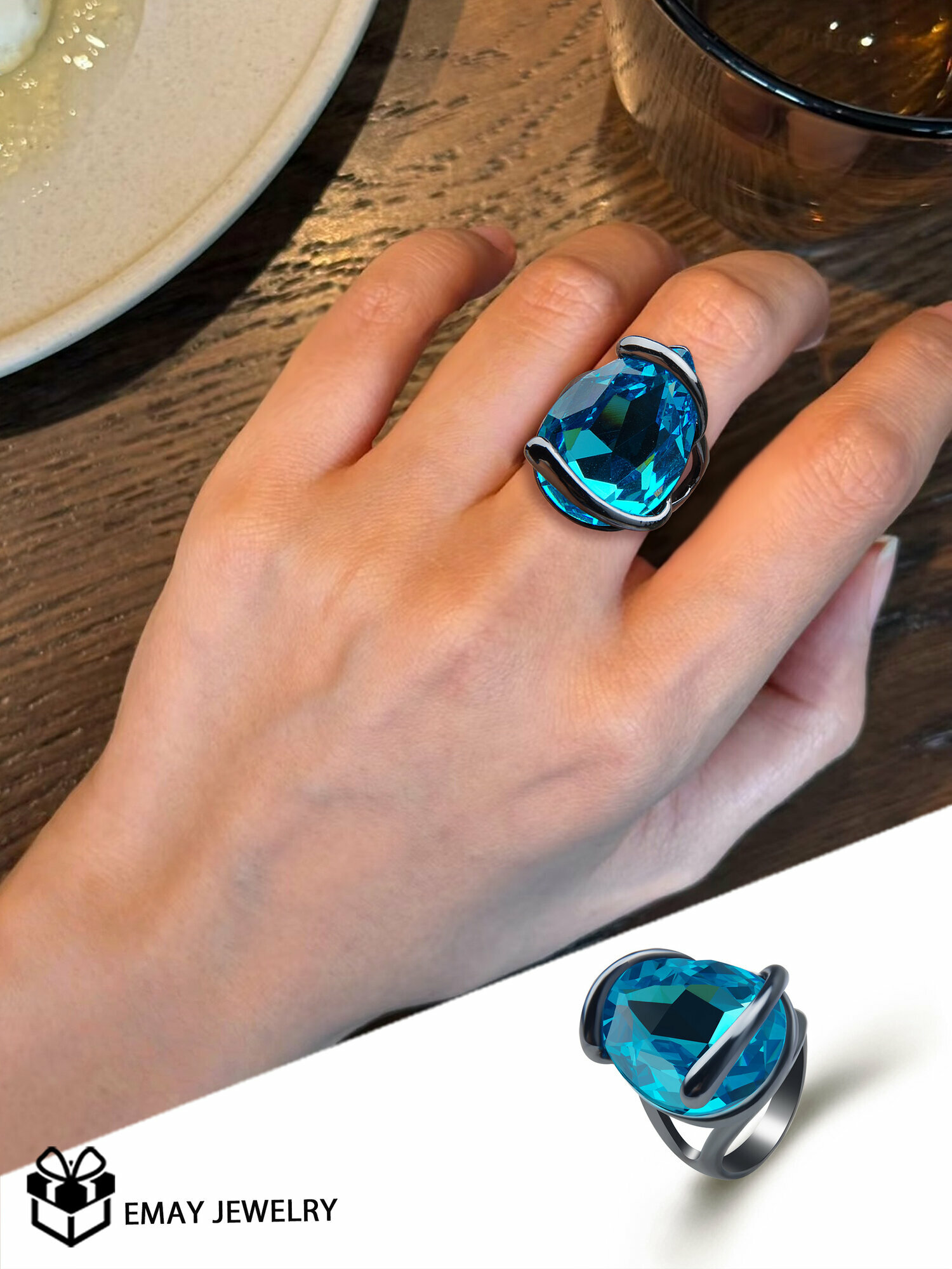 Кольцо, искусственный камень, шпинель