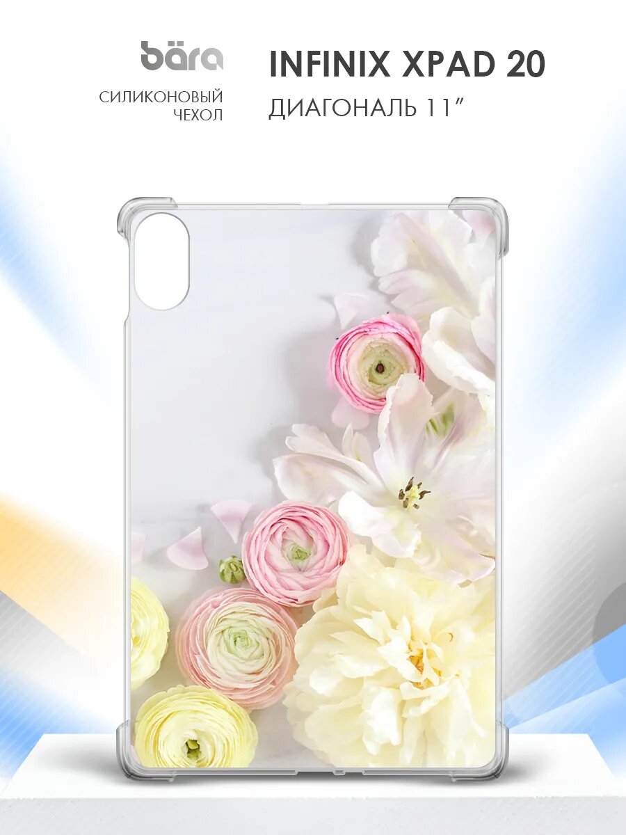 Чехол на Infinix Xpad 20, Инфиникс Икспад 20, накладка, силиконовый, с рисунком