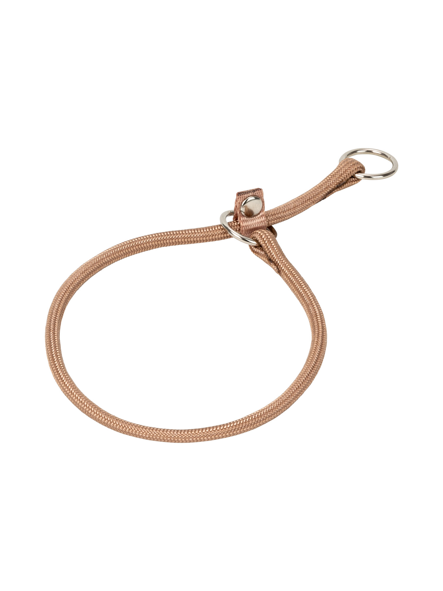 Ошейник удавка для собак ZooOne с 2-я кольцами, круглый, 6мм * 35см, кэмел