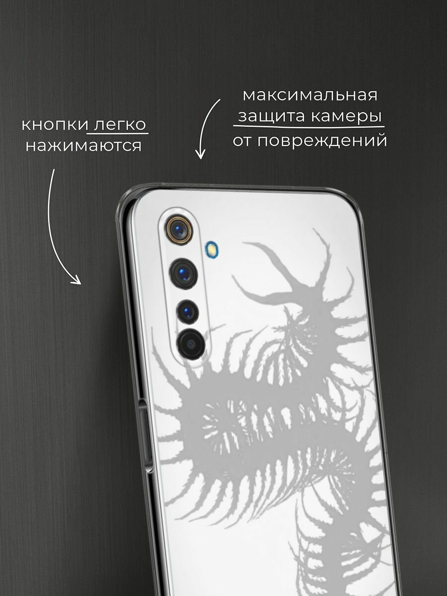 Чехол на Realme 6 Pro / Реалми 6 Про с принтом Серая многоножка — фото 1