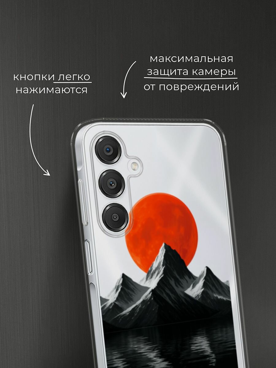 Силиконовый чехол на Samsung Galaxy A16 / Самсунг А16 с принтом Черная гора 3 — фото 1