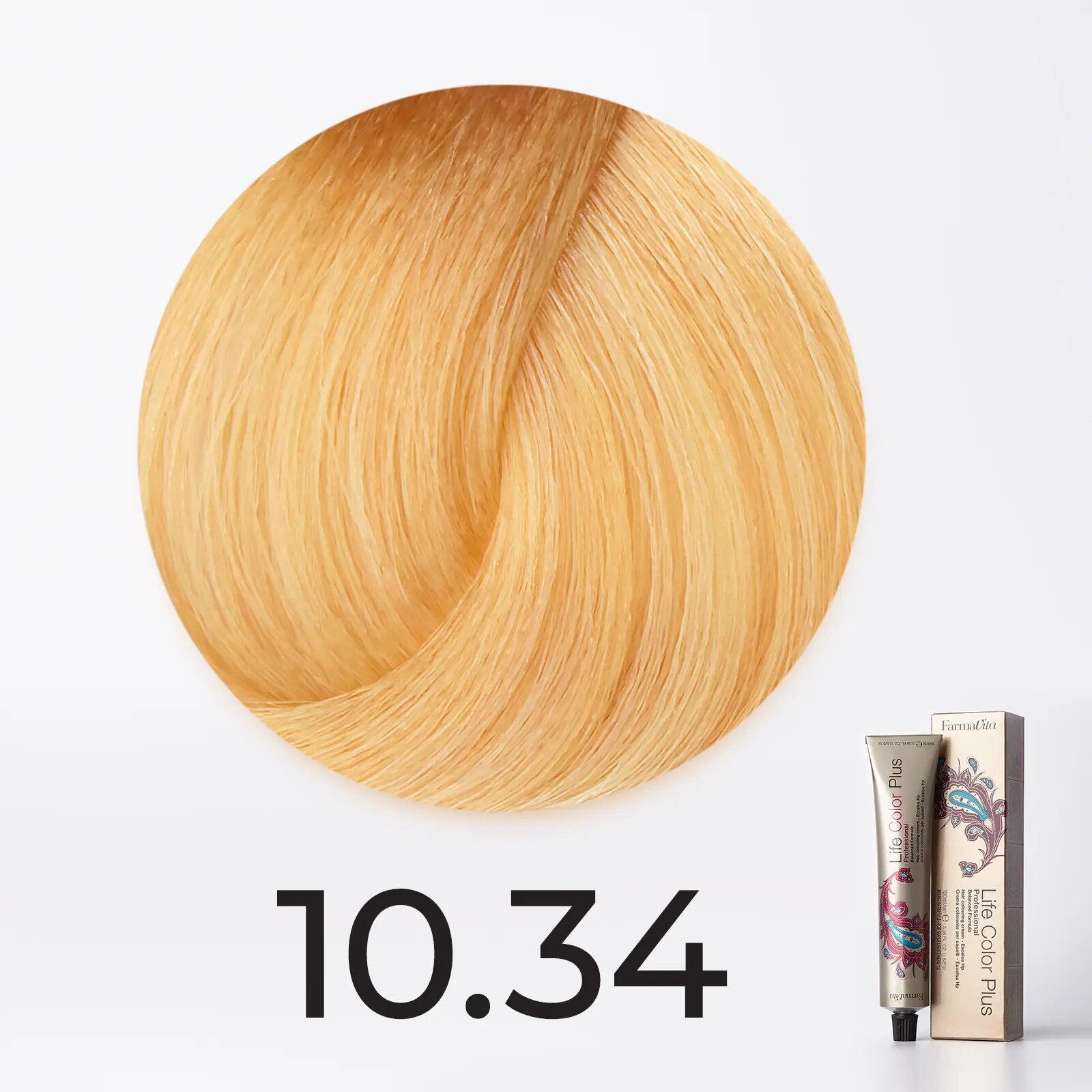 FarmaVita Краситель для волос Life Color Plus 10.34 Платиновый блондин золотисто-медный, 100 мл