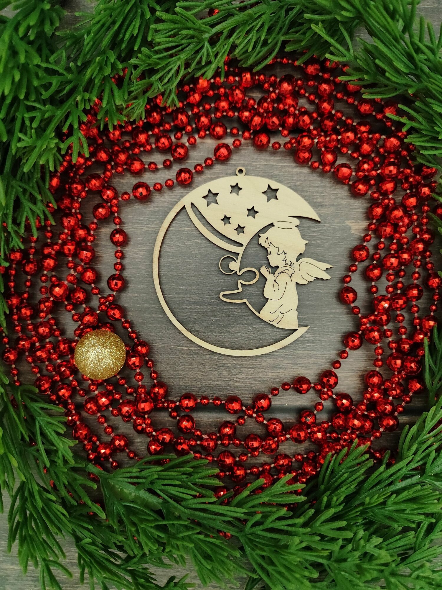 Деревянная новогодняя елочная игрушка для росписи поштучно