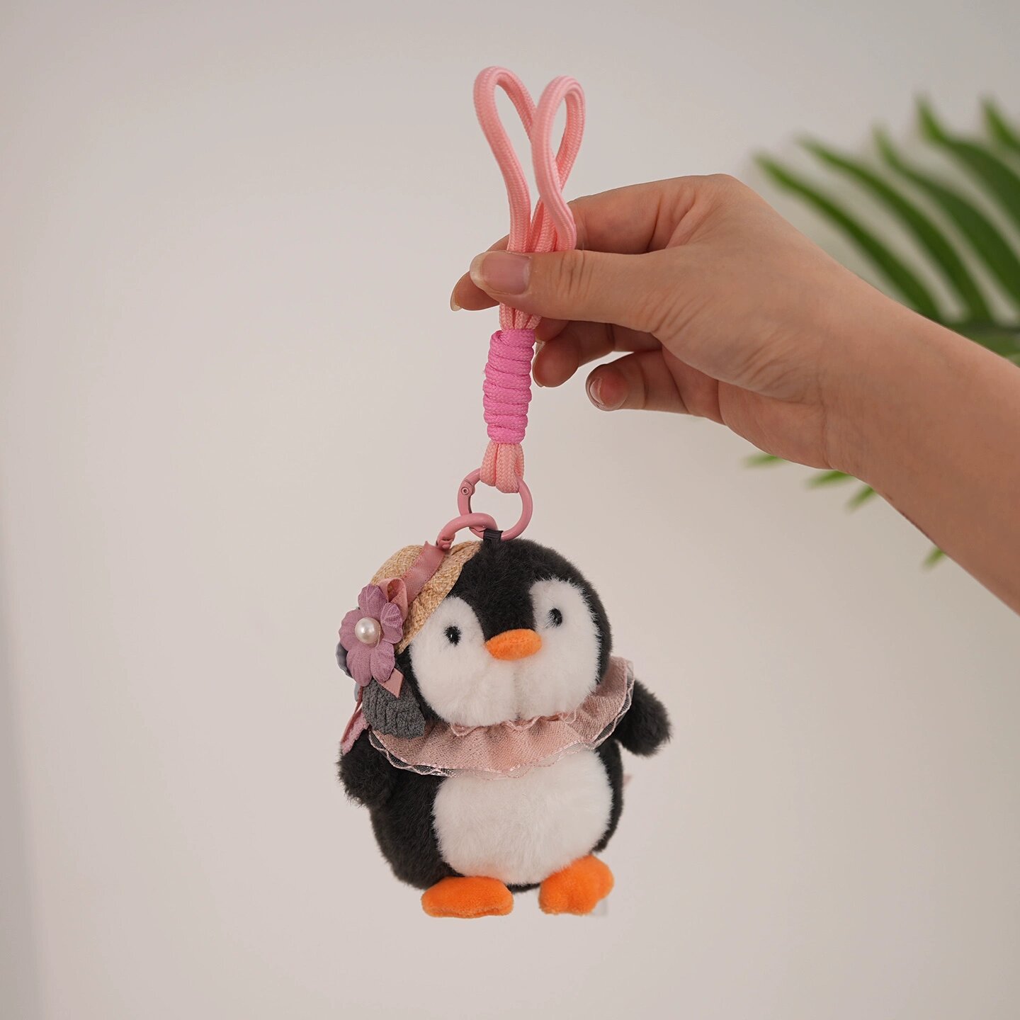 Супермилая плюшевая игрушка-пингвин, подвеска для сумки, брелок, детская кукла, мягкая игрушка Розовый кулон в виде