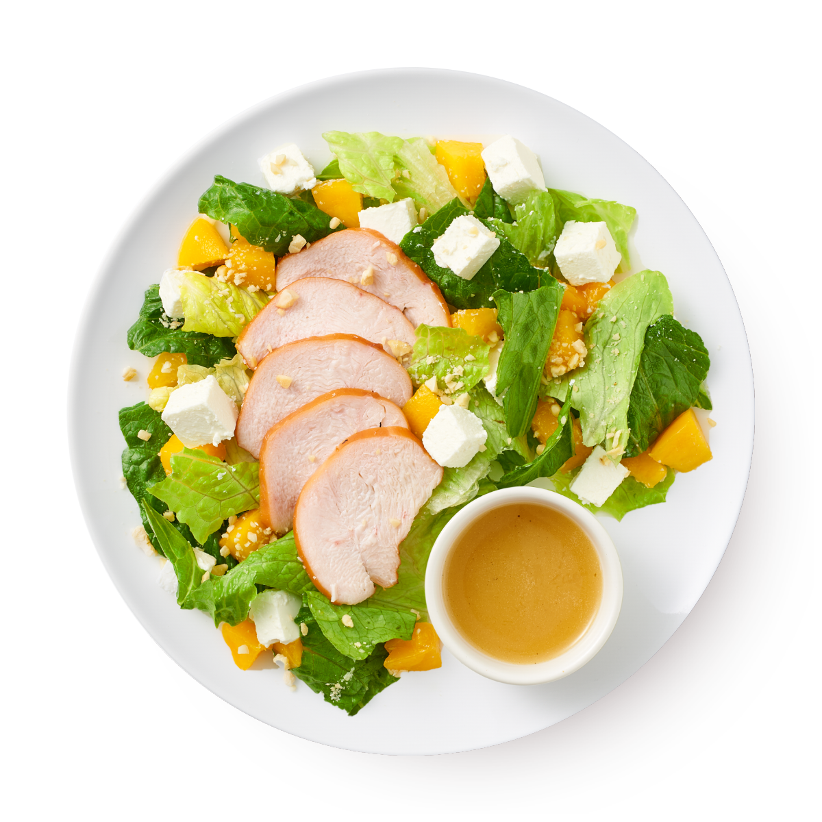 Салат "Из Лавки" с копченой куриной грудкой, персиком и кешью, 210 г