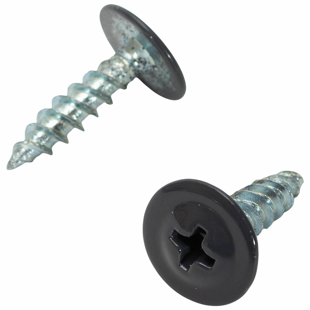 Саморез прессшайба 4,2х16 острый , стальной , крашеный RAL7024 "МастерБолтиков" ( 100 шт )