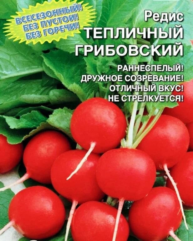 Коллекционные семена редиса Тепличный Грибовский