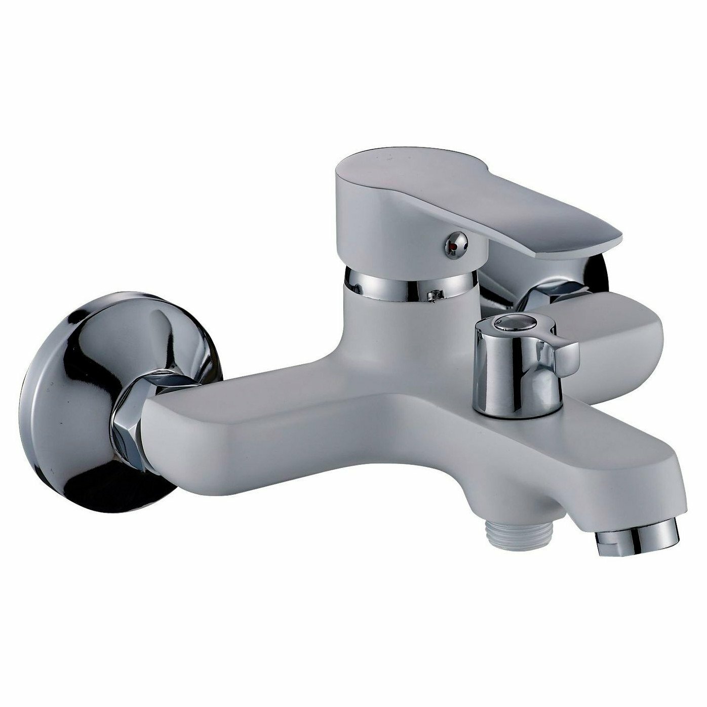 Смеситель для ванны Potato белый короткий излив однорычажный с системой быстрого монтажа