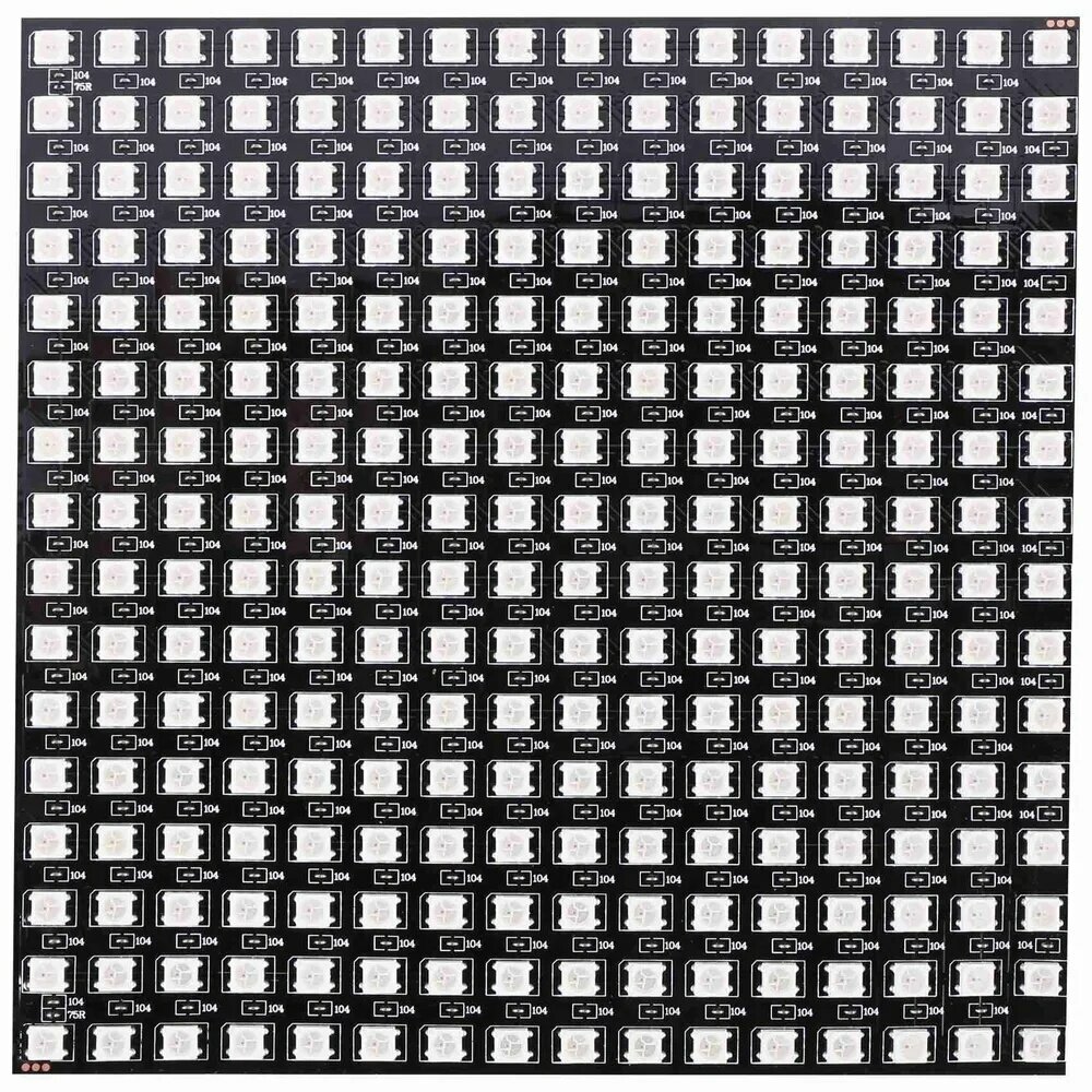 WS2812B LED RGB Гибкая пиксельная панель 16X16 индивидуально адресуемый световой модуль Матричный экран