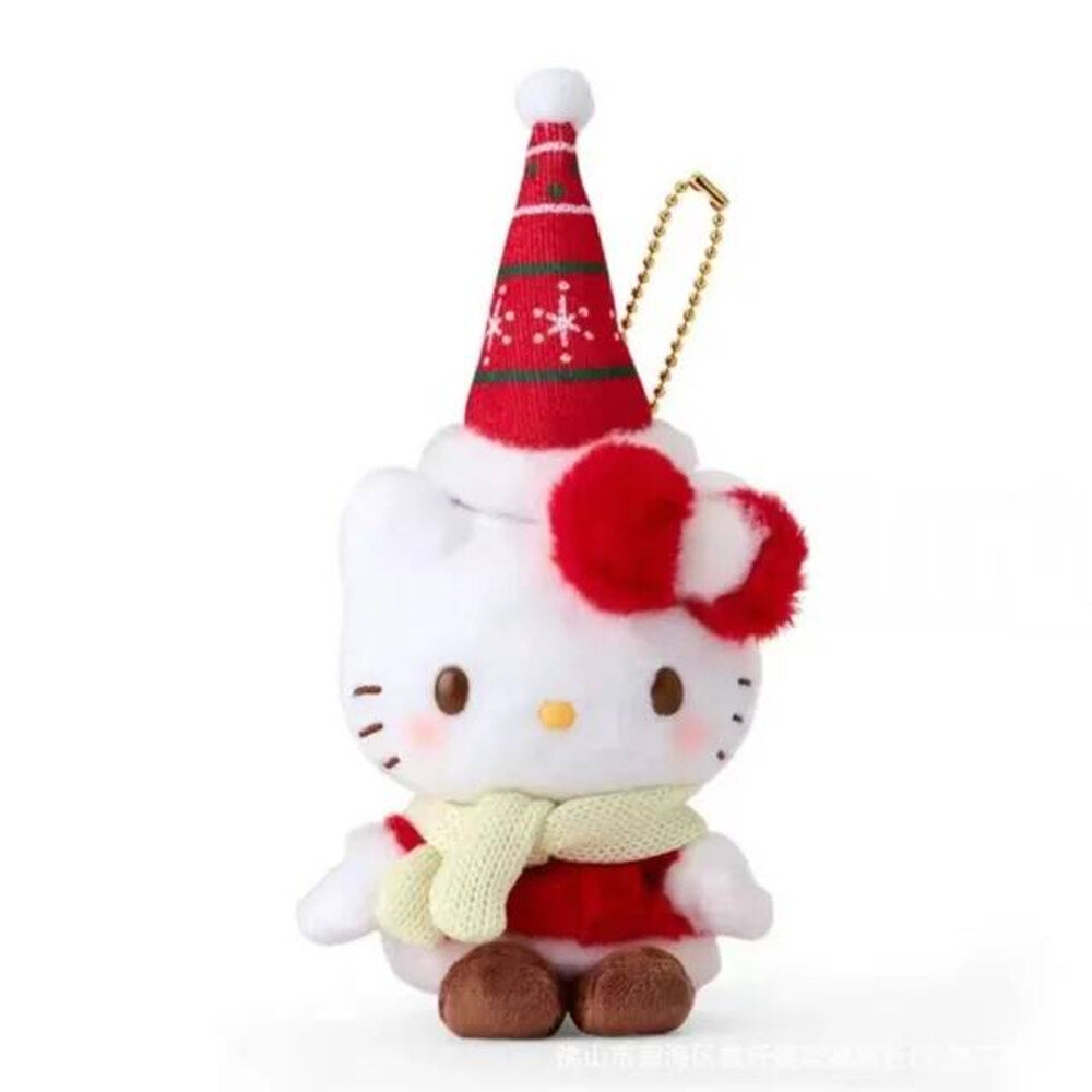Мягкая рождественская игрушка Miniso Sanrio, брелок Kawaii Hello Kitty Melody, подвеска для рюкзака в корейском стиле, мультяшный аниме-подарок для друга.