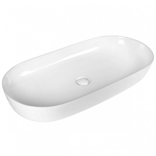 Раковина Bond S51-800 накладная 80*40*13,5см овальная белая