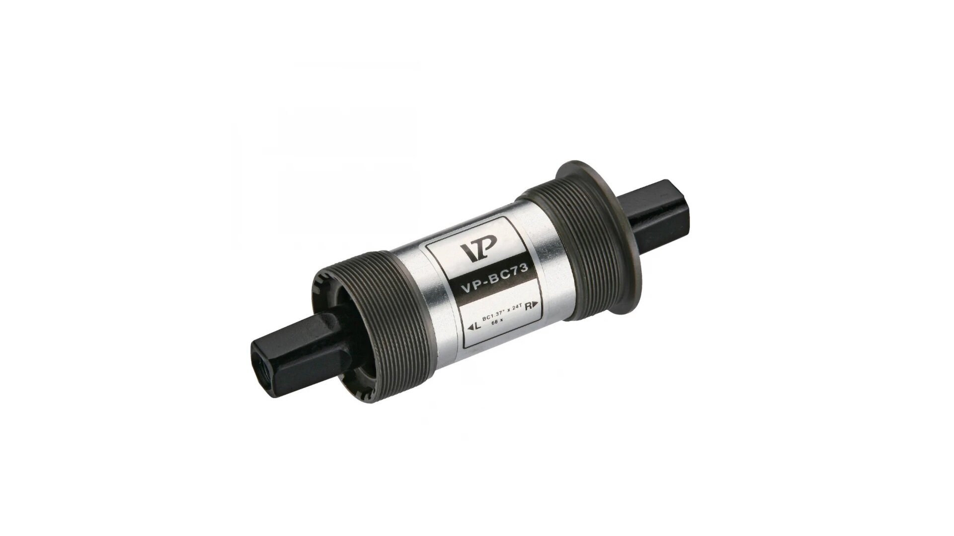 Каретка-картридж VP, алюминиевая, стакан 68мм, квадрат 122.5мм х1,37"х24, серебристая