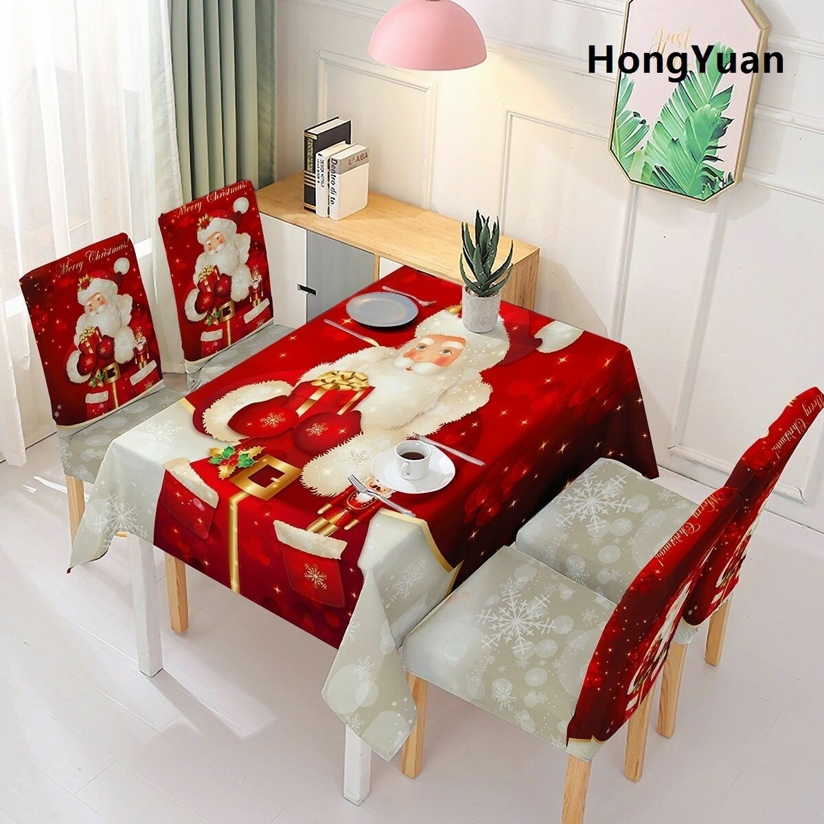 HongYuan Набор столового белья 140x140см, 5шт