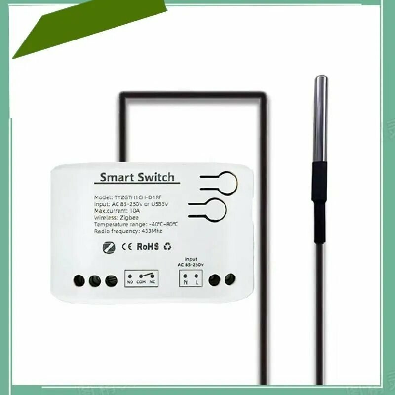 X9(Q P J B) Tuya Smart ZigBee Switch С Датчиком Температуры AC 85-250V