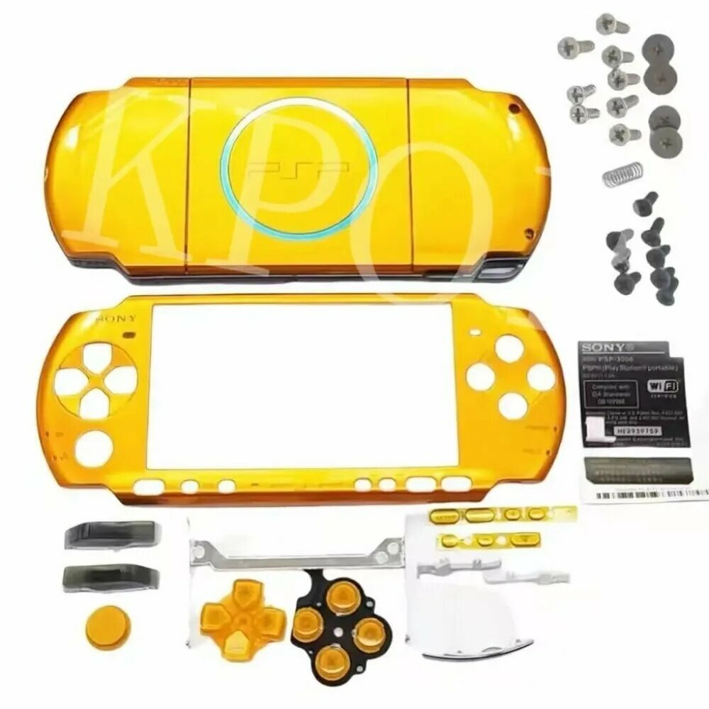Полный корпус PSP 3000 + кнопки для ремонта консоли Комплект для замены корпуса PSP 3000 Monster Hunter