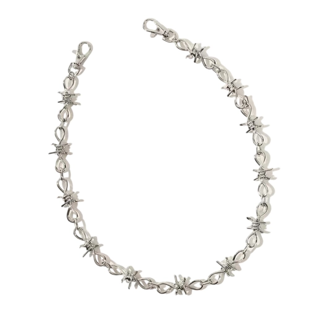 Металлическая цепь с шипами для джинсов в стиле панк-рок