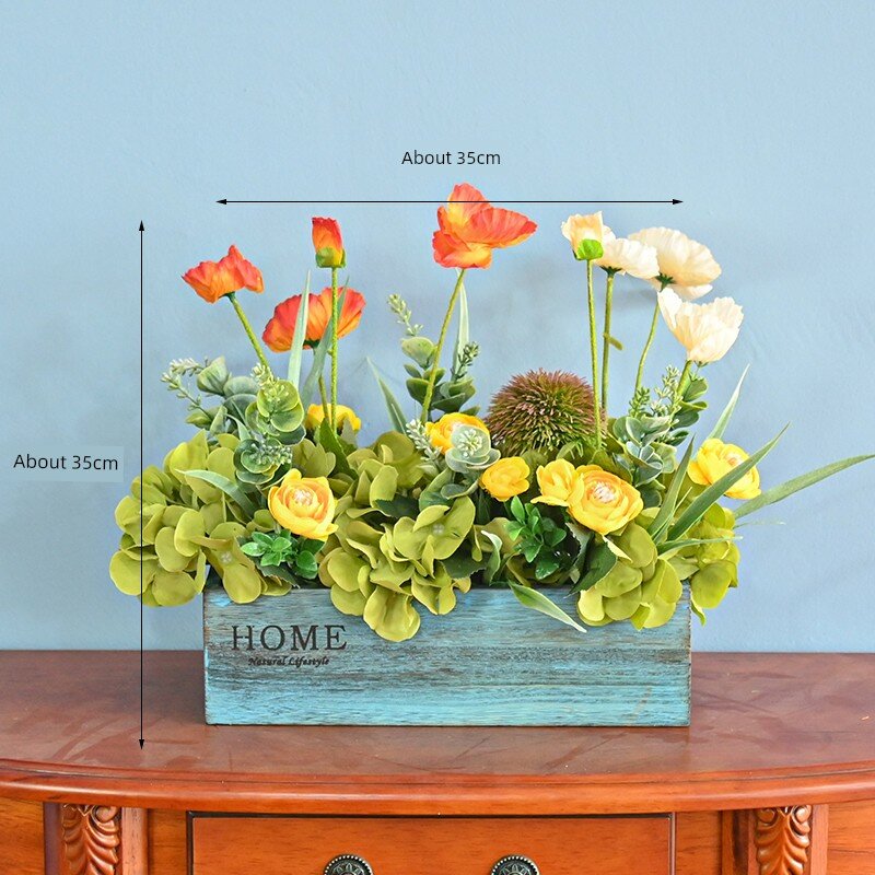 Искусственные цветы для забора, декоративные растения в горшках, цветочные композиции, украшения для подоконника