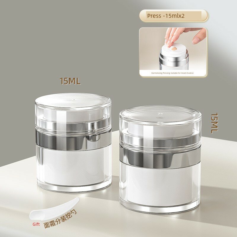 Вакуумная бутылка для крема 15ML 2 шт. для подзарядки крема, регулируемый насос
