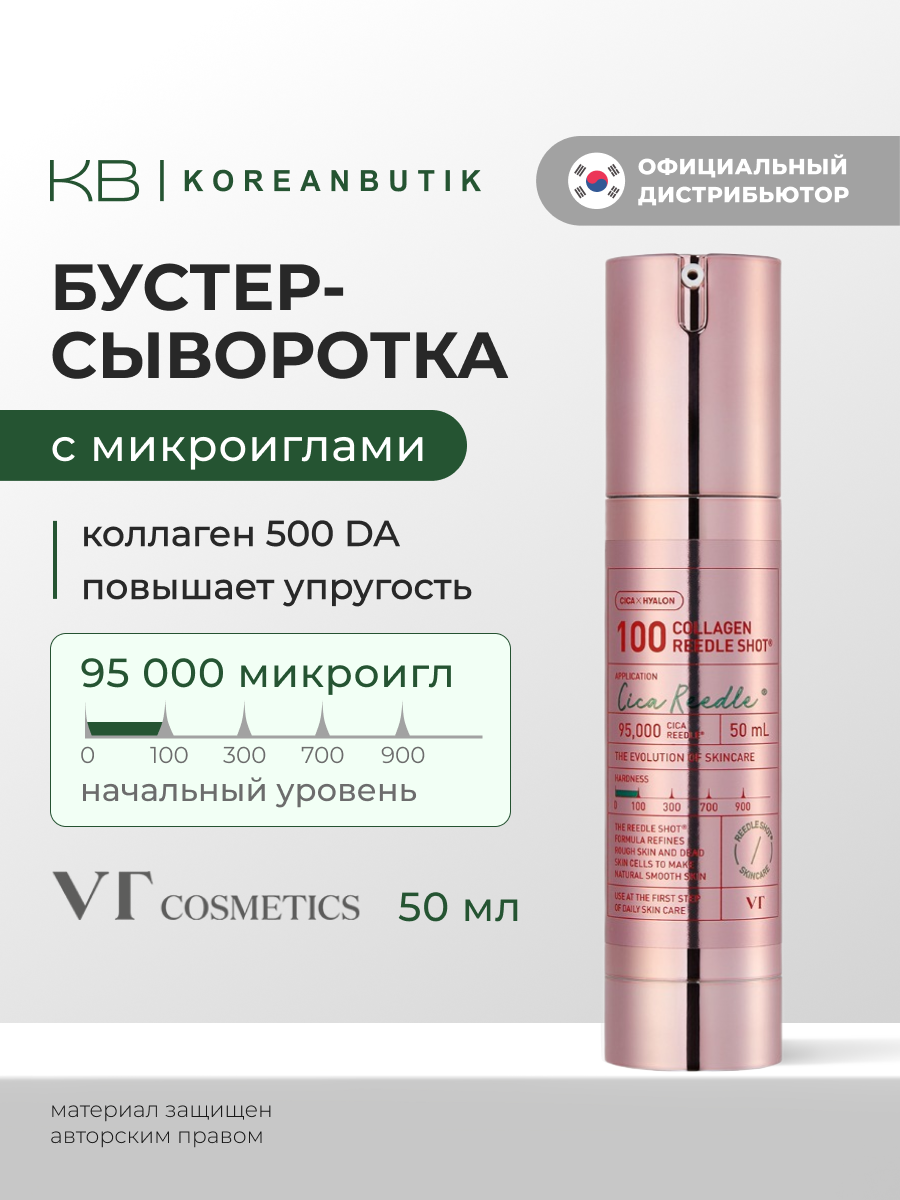 Бустер-сыворотка с микроиглами и коллагеном | VT Cosmetics Collagen Reedle Shot 100 50ml