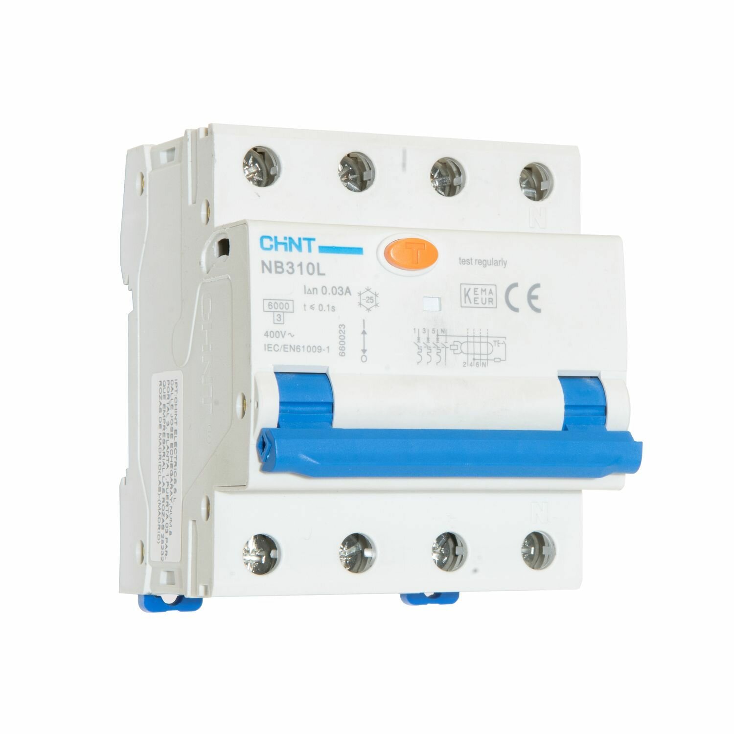 CHINT Диф. автомат NB310L 3N 3P+N 25A 30mA, тип AС, х-ка C, 6kA, 660023