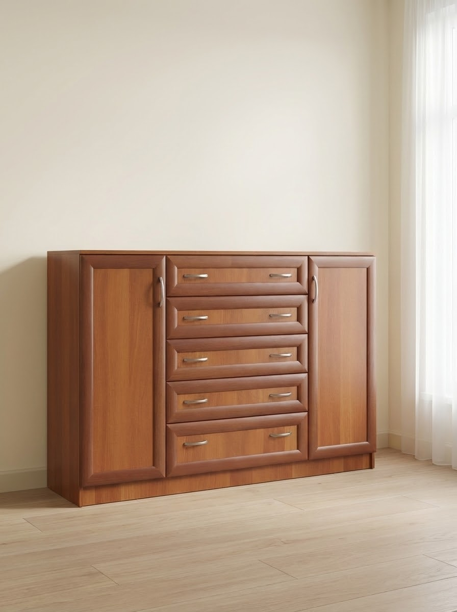 Комод с 5 ящиками и 2 дверцами Рио-2,5, ШхГхВ: 156х50х100 см