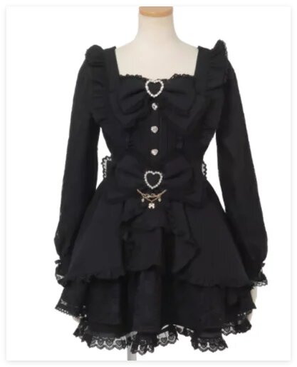 Платье DUTRIEUX для девочек из полиэстера Черный, S, Black long sleeve