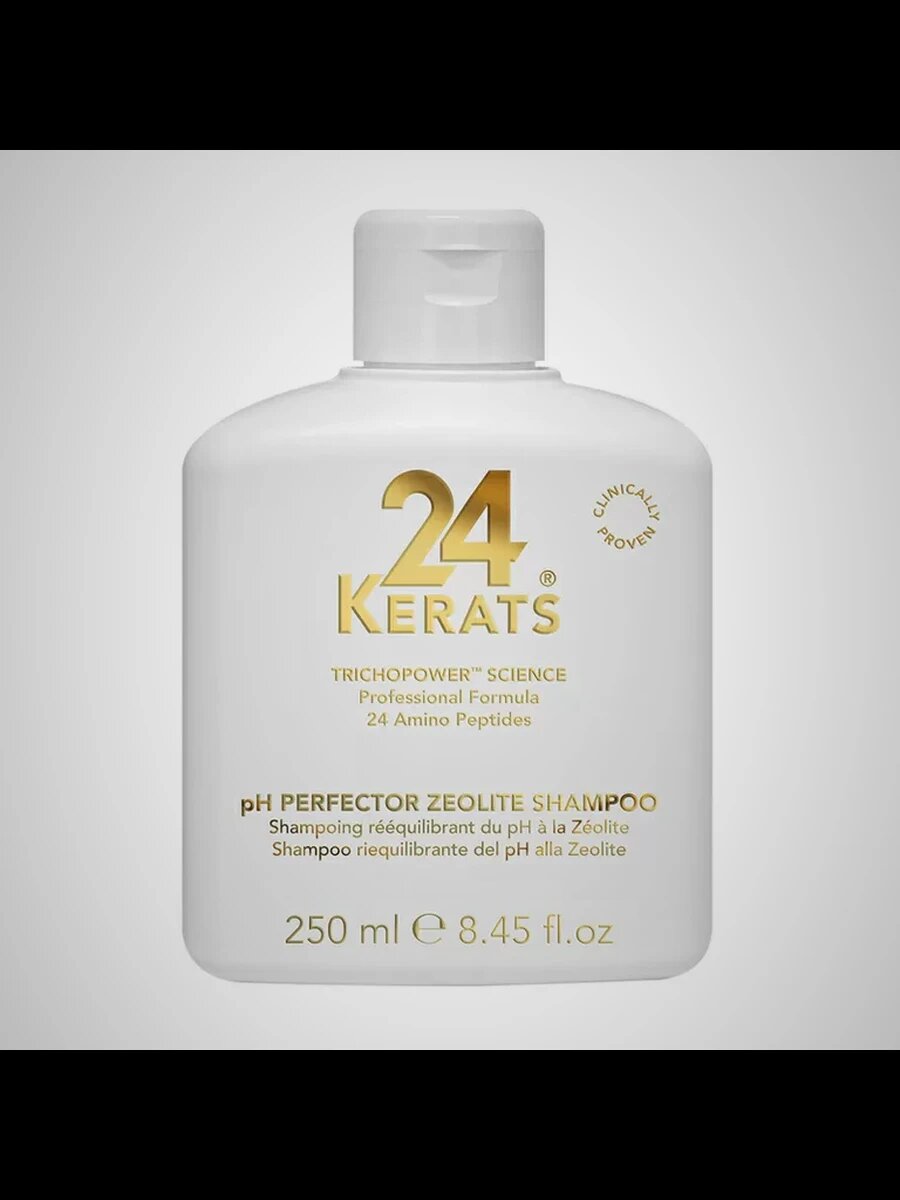 24 KERATS pH Perfector Zeolite Shampoo, Шампунь с цеолитом для бережного очищения и уплонения кутикулы волос 250 мл