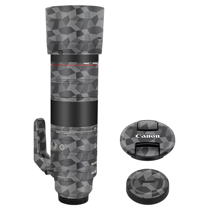 JJC Canon RF 200-800mm Объективная Защитная Пленка с Светлым Серым Геометрическим Рисунком, Антицарапин, Современная