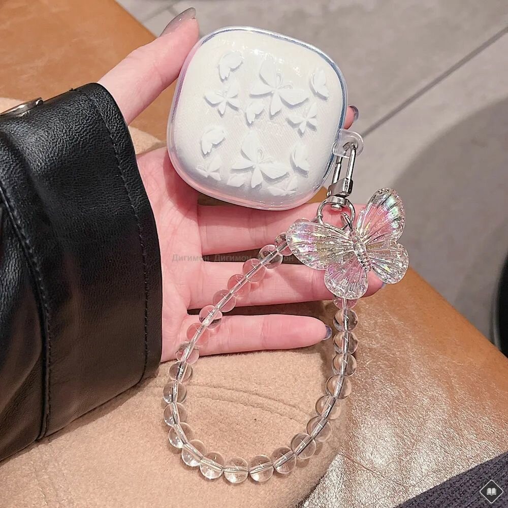 Чехол Для наушников Redmi Buds 6 PLAY Прозрачный с Украшения