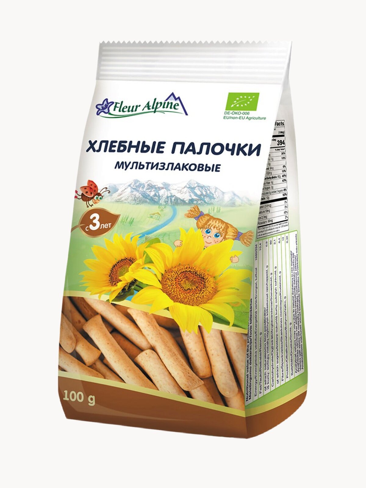 Хлебные палочки Fleur Alpine хлебные палочки мультизлаковые 100 г 1 шт.