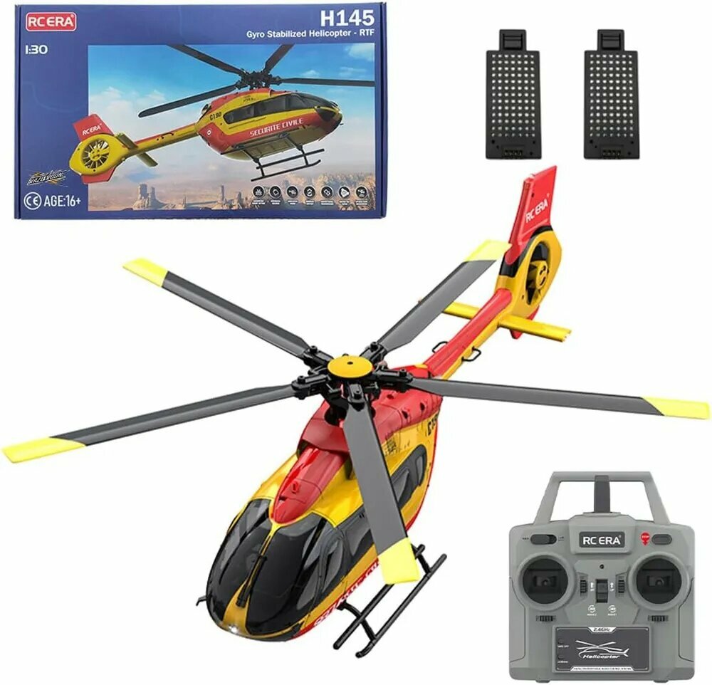 Вертолет на радиоуправлении С 2 батарейками Вертолет C190 Удержание высоты с помощью 6-канального 6-осевого гироскопа 2.4G