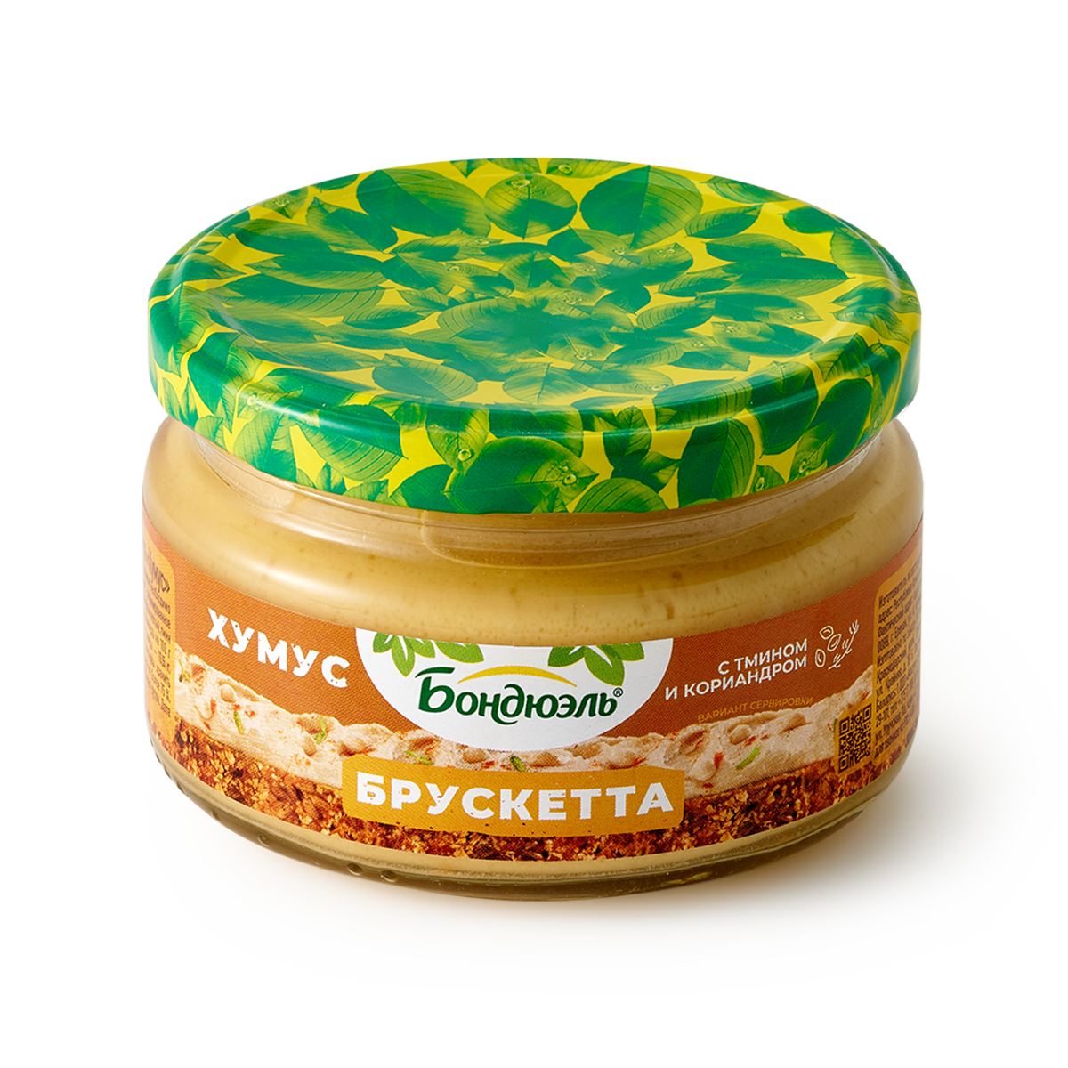 Хумус Bonduelle «Брускетта», стеклянная банка, 250 граммов, 1 упак.