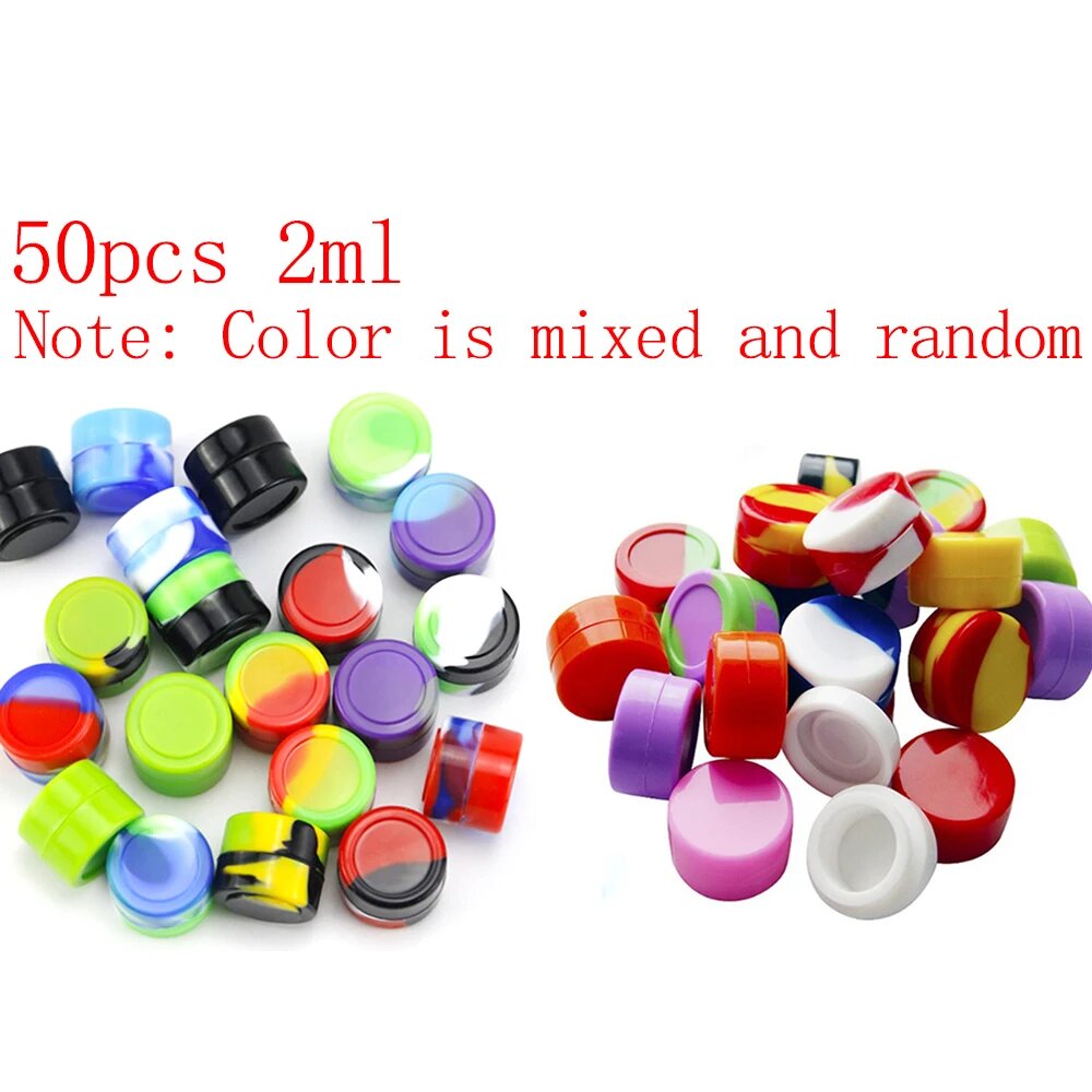 Силиконовые банки 2 мл/3 мл/5 мл, набор из 50 штук 50pcs 2ml