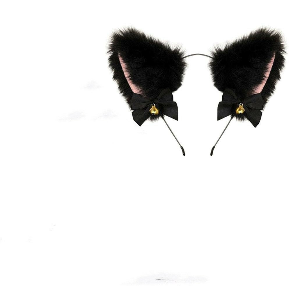 HAQI Кошачий хвост женский задний двор развивает лисий хвост анальная пробка Звонок-заколка черный