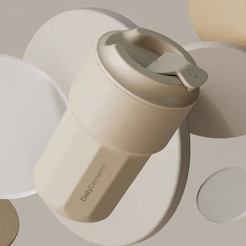 Термокружка Xiaomi Daily Elements 0.42 л, для напитков, с крышкой, пластиковый корпус — фото 1