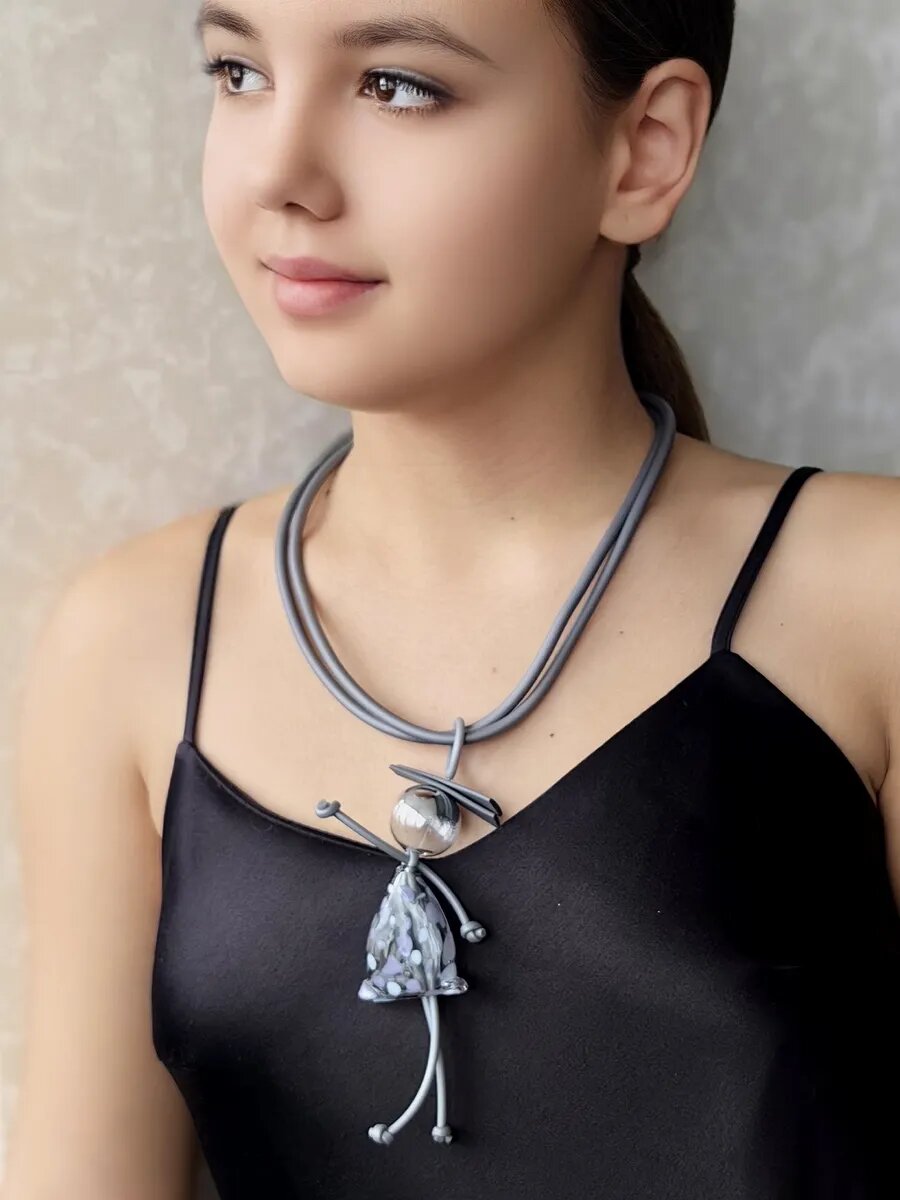 Колье, муранское стекло, стекло