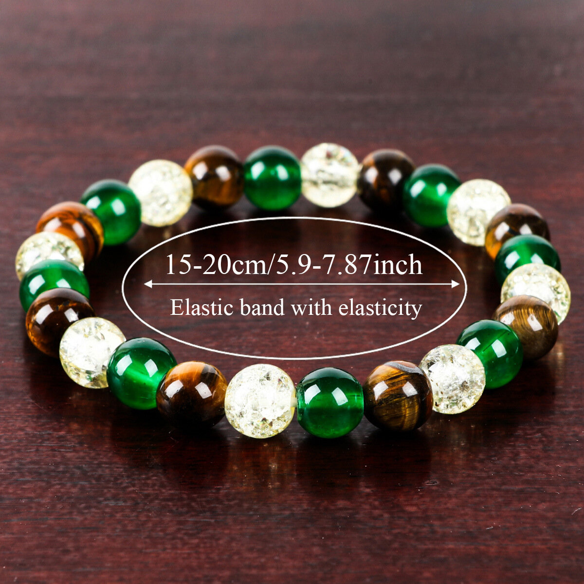 YM Mall Браслеты из бусин Тигровый глаз и агат Просвещение