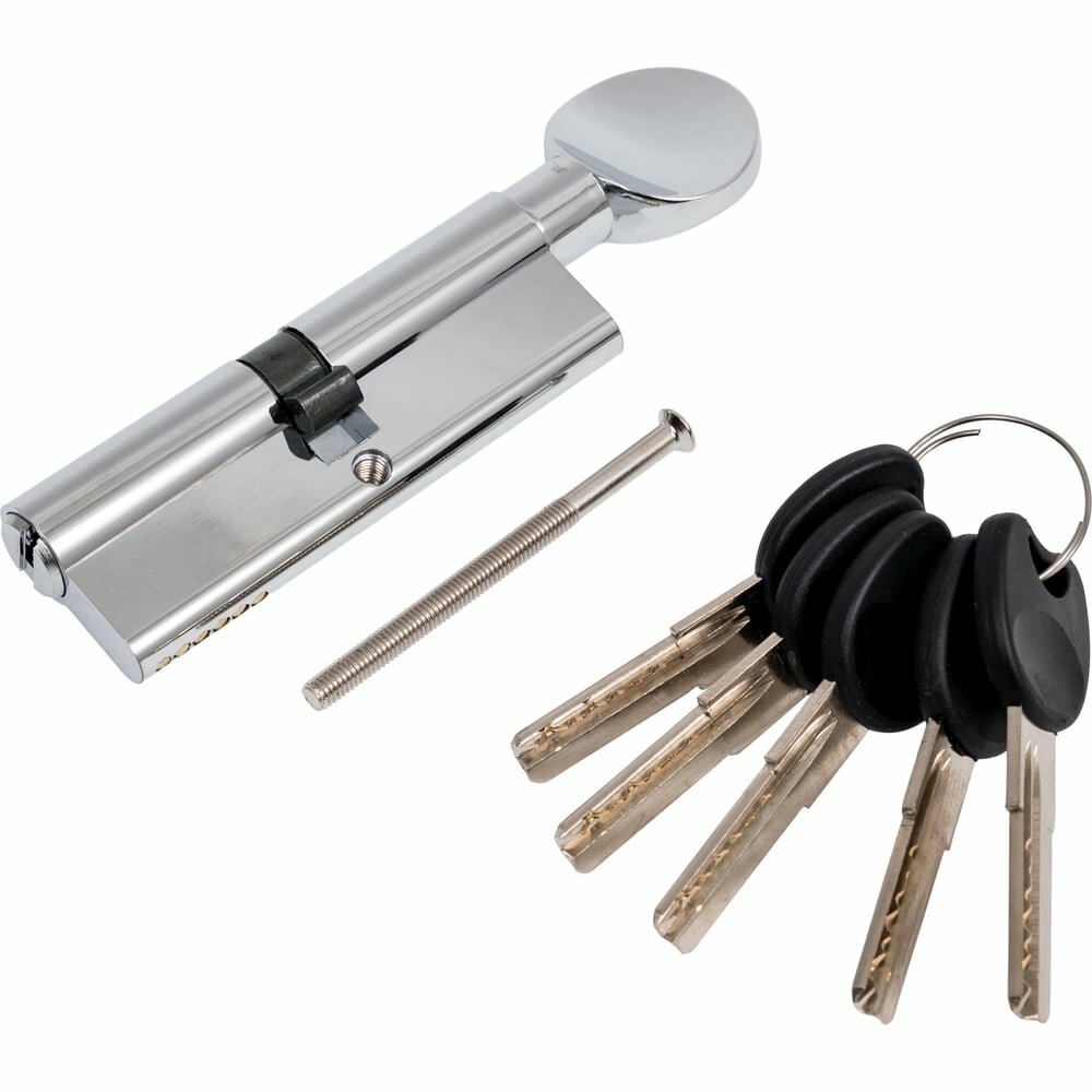 Цилиндр PALIDORE 90PC 45/45С ключ/завертка, хром блестящий 98760936