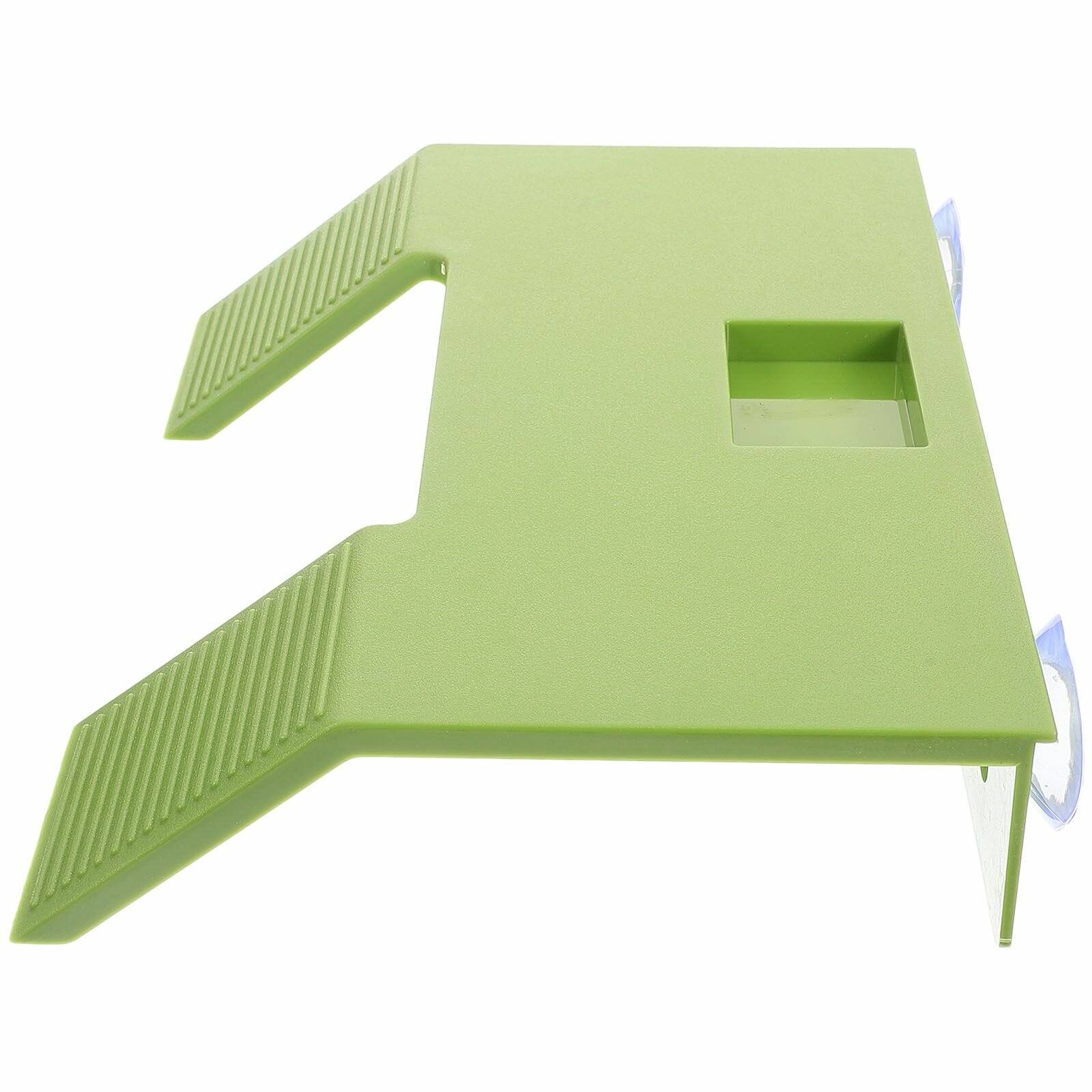 Зеленая пластиковая платформа для черепахи с пандусом для террариума