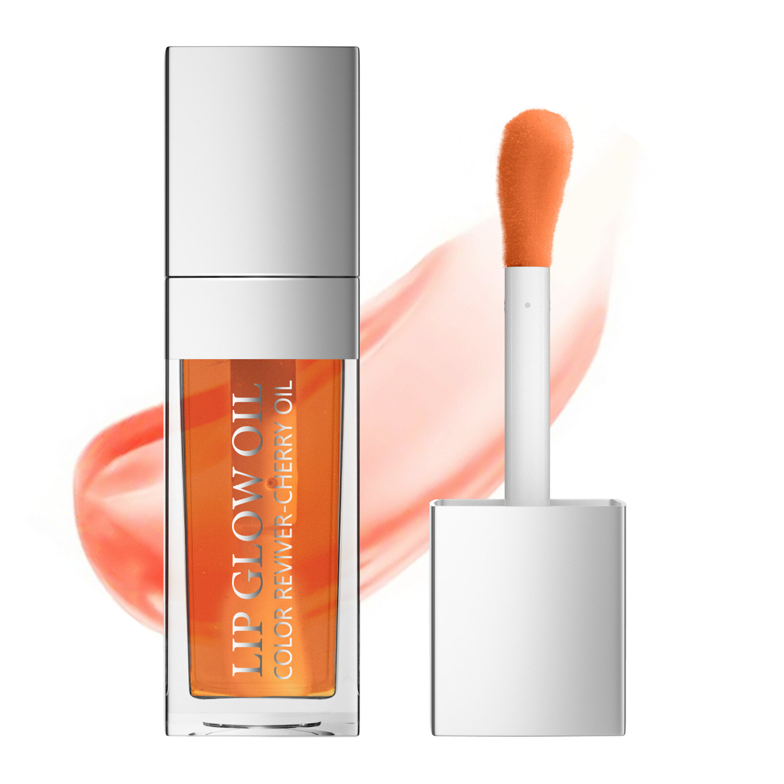 Hydrating Lip Glow Oil, Moisturizing Lip Oil Gloss Transparent Plumping Lip Gloss, Big Brush Head Non-Sticky Long Lasting Nourishing, Tinted Lip Balm for Lip Care and Dry Lips, pink raspberry cherry rosewood coral