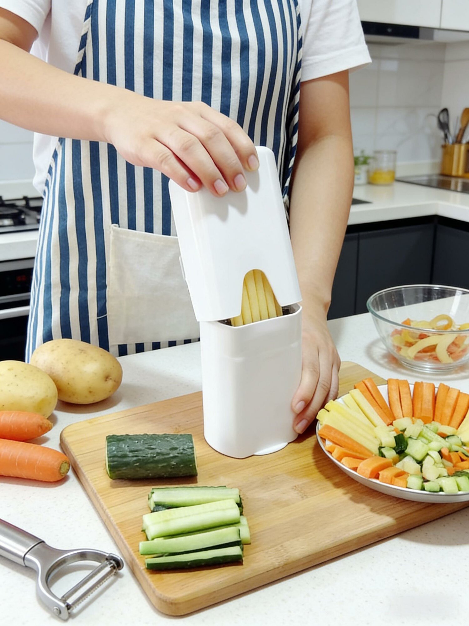 Терка для картошки фри 12.5x9.5 см, из нержавеющей стали, для овощей, кухонный инструмент