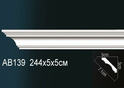 Карниз Потолочный для Ремонта Perfect AB139 Д240xШ5xВ5 см /Перфект.